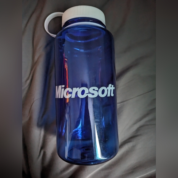Microsoft | Dining | Microsoft Plastic Twist Cap Water Bottle | Poshmark